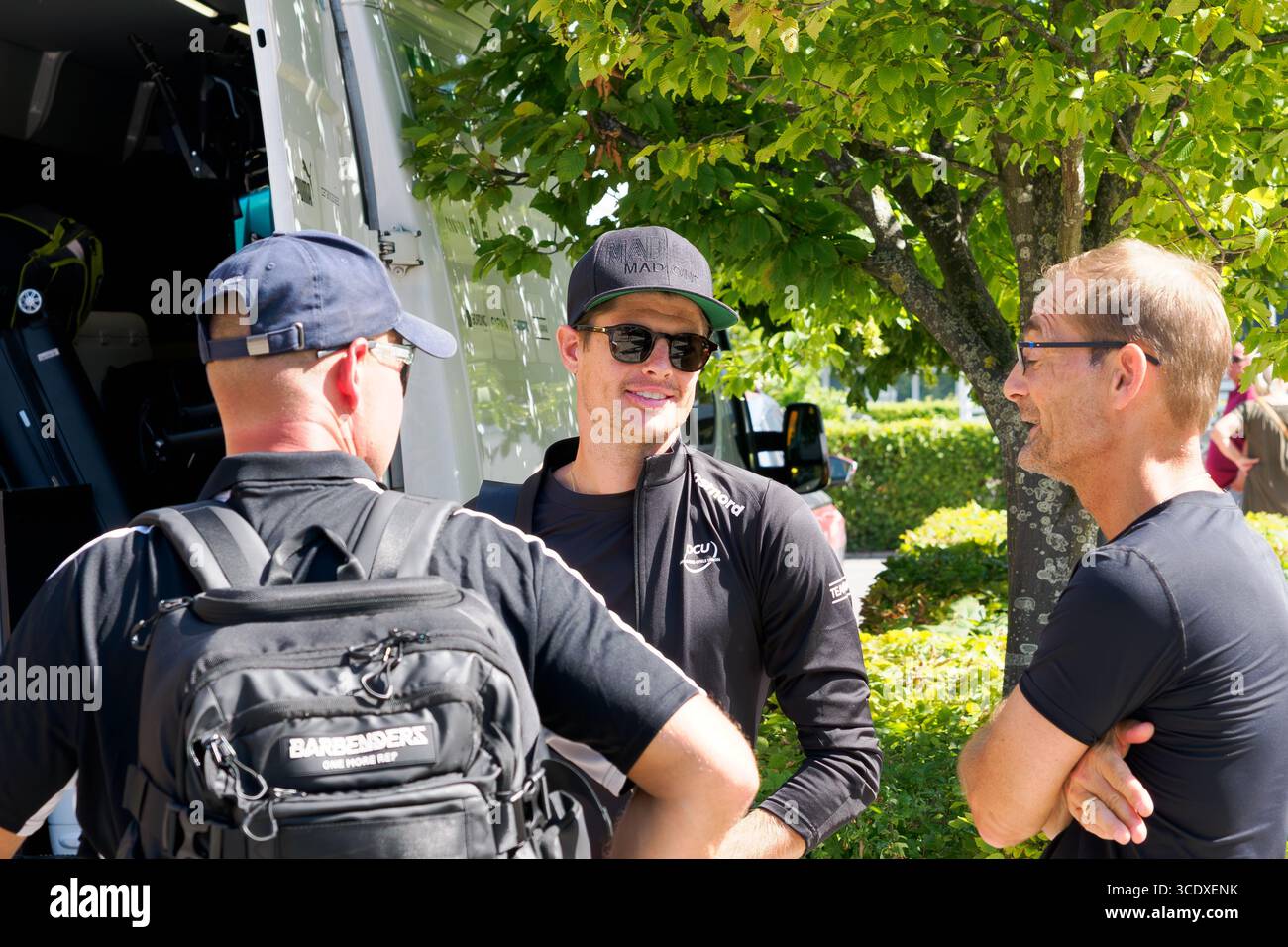 Rodovre, Denmark. 13th, August 2025. Jakob Fuglsang seen before 2 ...