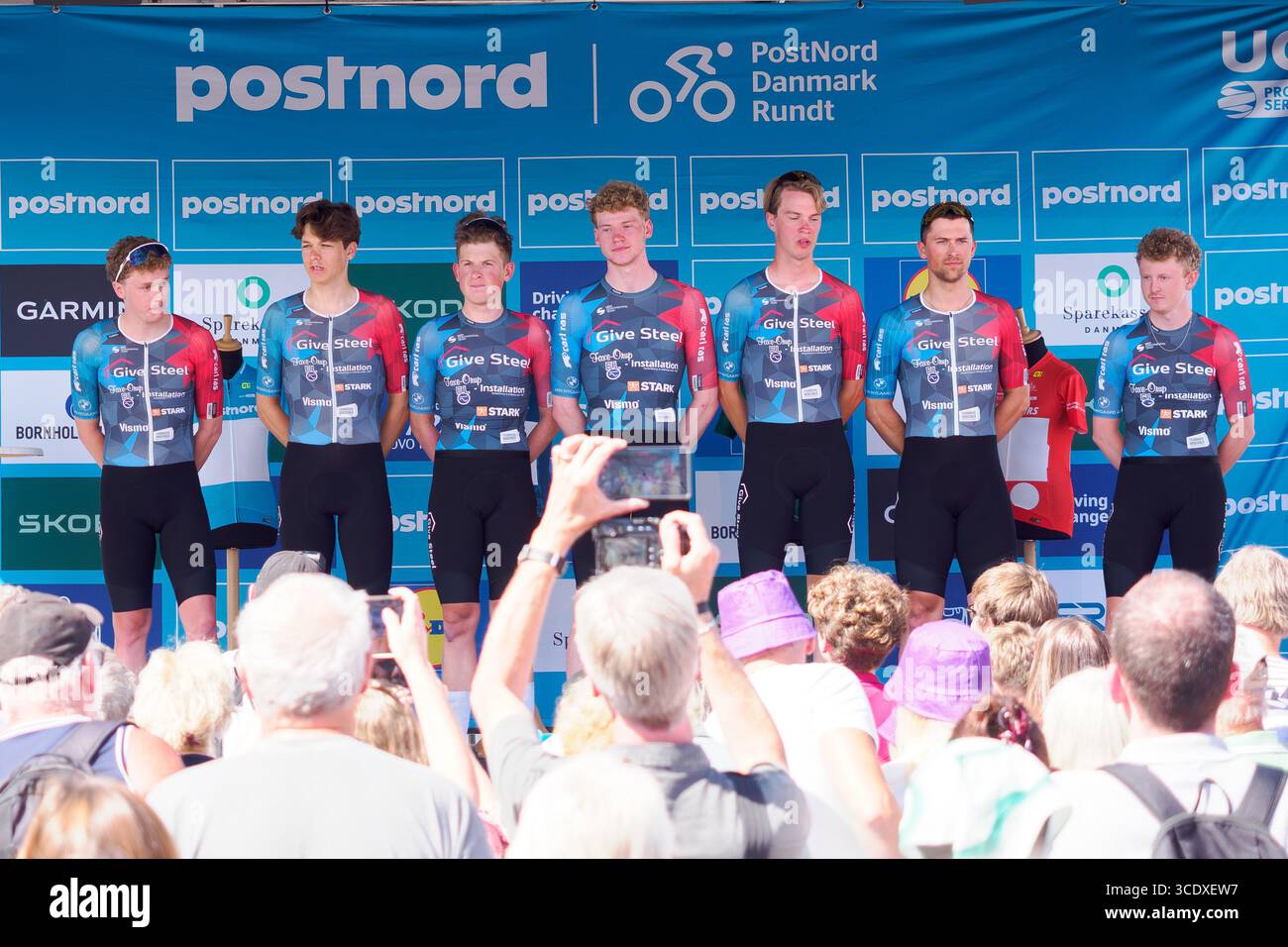 Rodovre, Denmark. 13th, August 2025. The riders of Team Give Steel - 2M ...