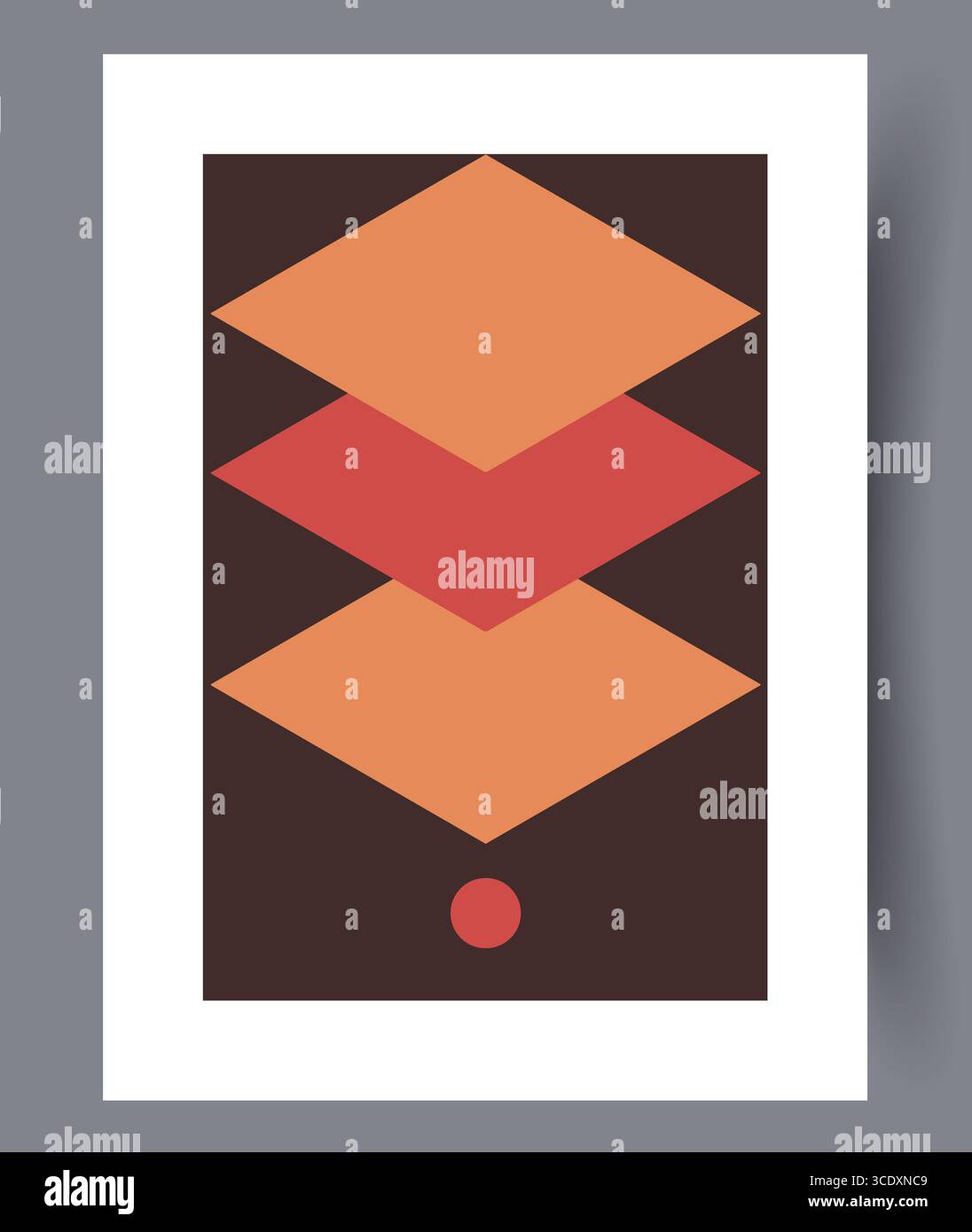 Geometric Layered Shapes in Warm Tones that evoke feelings of comfort ...