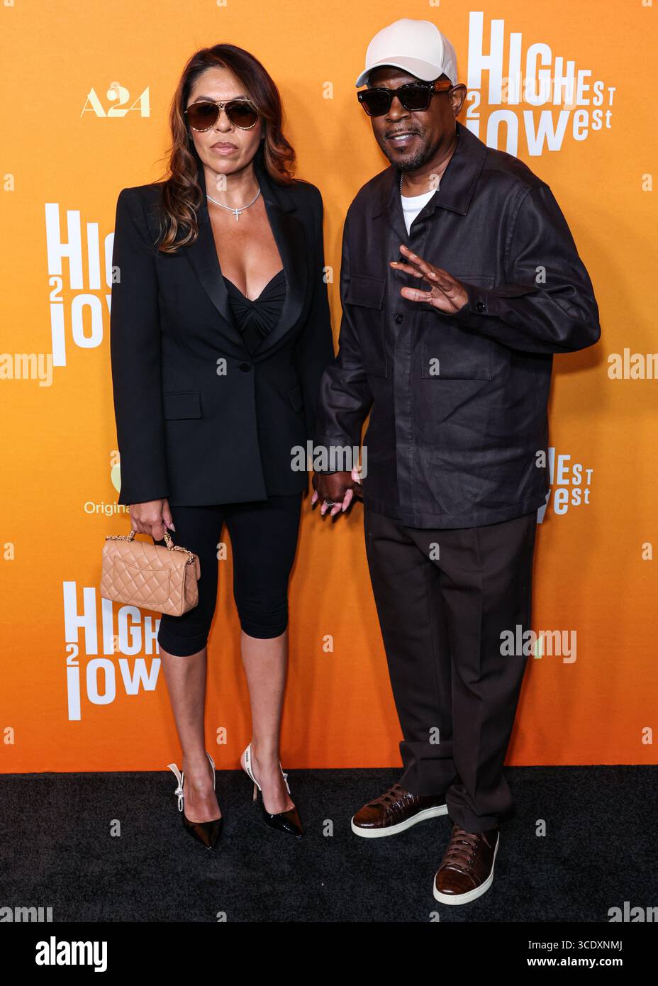 MIRACLE MILE, LOS ANGELES, CALIFORNIA, USA - AUGUST 13: Angie Gonzalez and boyfriend Martin ...