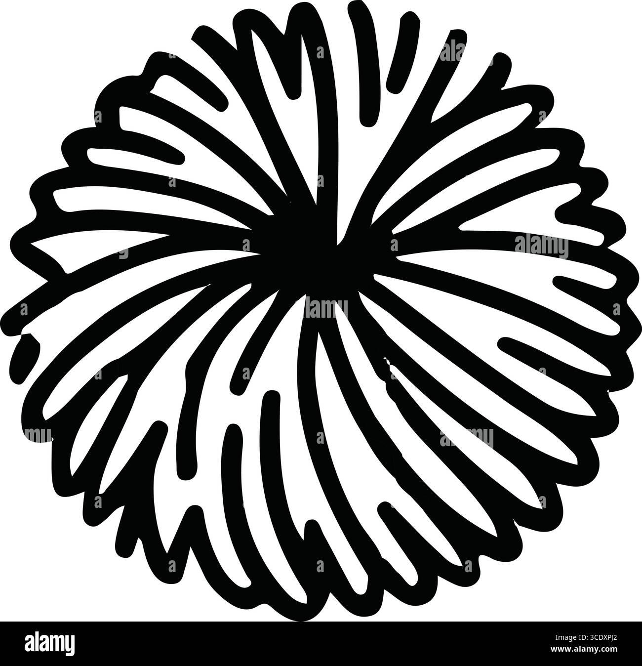 Flower silhouette vector art Black and White Stock Photos & Images - Alamy