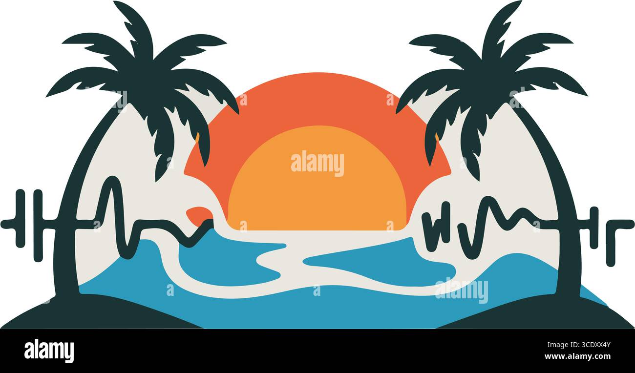 Travel poster beach vintage Stock Vector Images - Alamy
