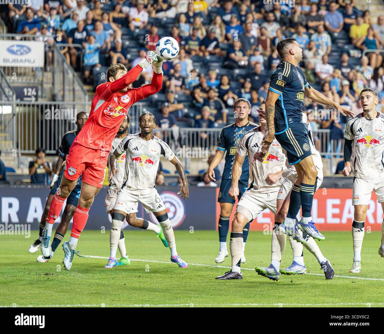 New York Red Bull goalie Anthony Joseph Marcucci Jr. makes a save ...