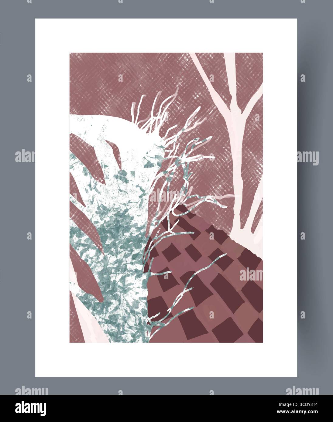 An Abstract Landscape Featuring Textured Patterns Alongside Organic ...