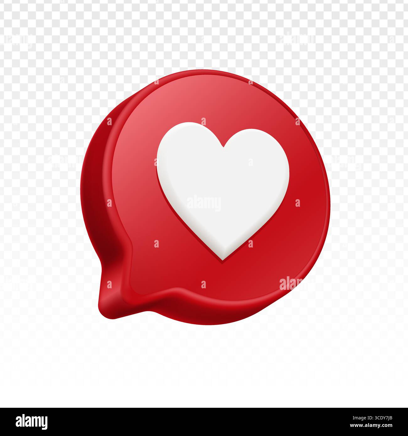 3d bubble speech heart Stock Vector Images - Alamy