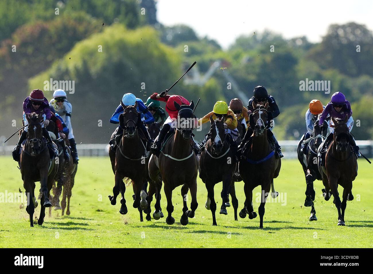 Whathappensinvegas ridden by Saffie Osborne (centre left) on their way ...