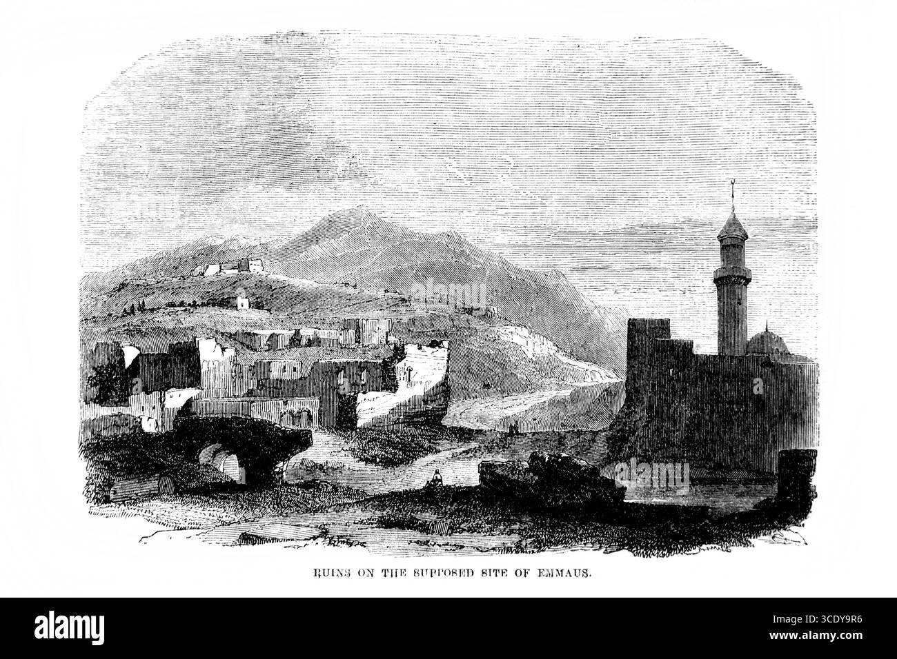 Illustration of Ruins of the Supposed Site of Emmaus where Jesus Christ ...