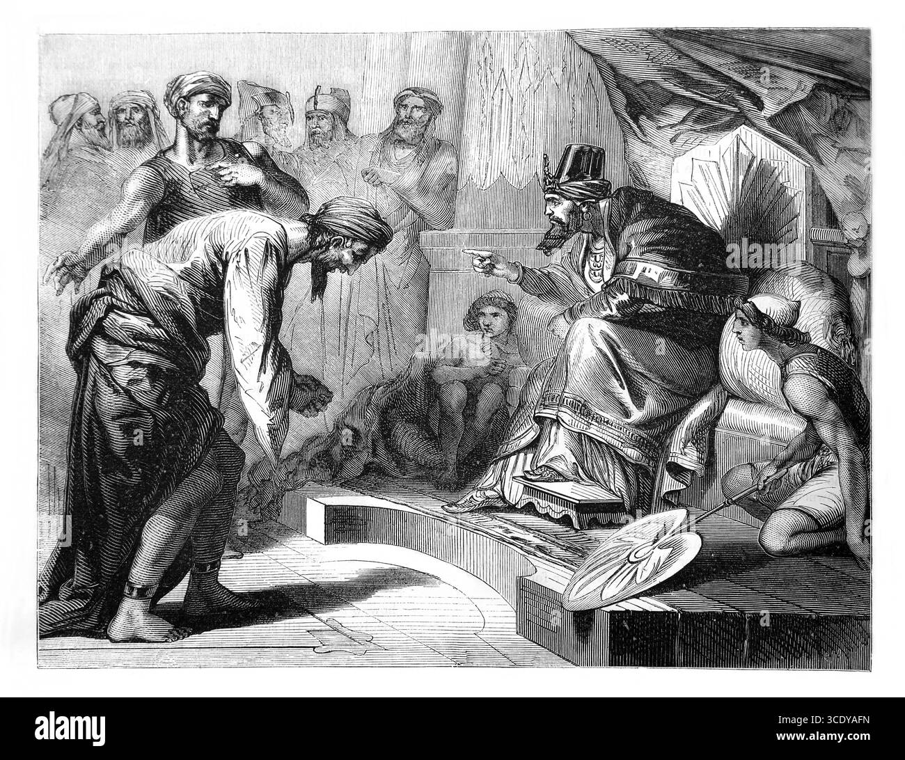 Parable of the unforgiving servant Black and White Stock Photos ...