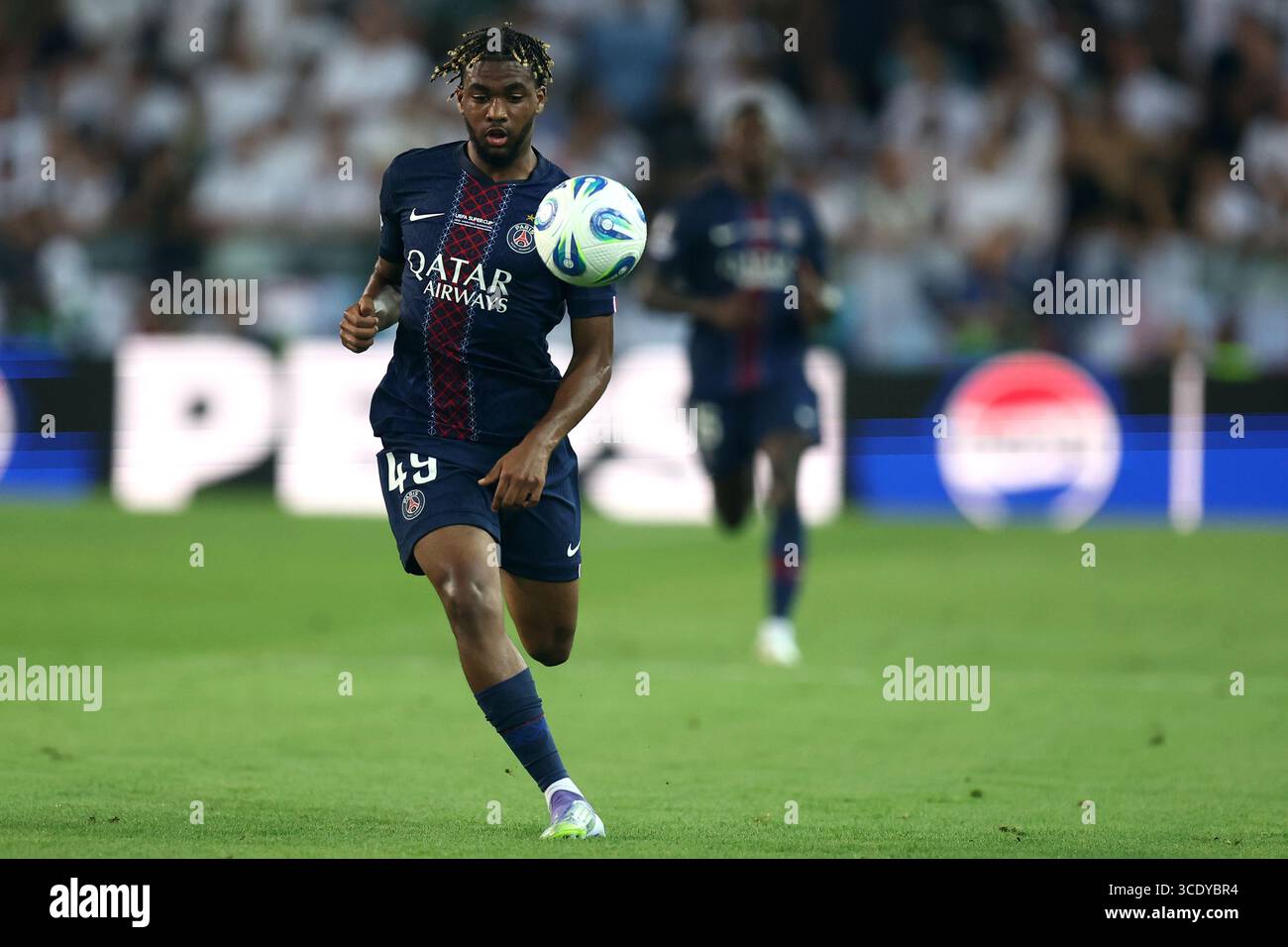 Ibrahim Mbaye of Paris Saint-Germain Fc in action during the UEFA ...