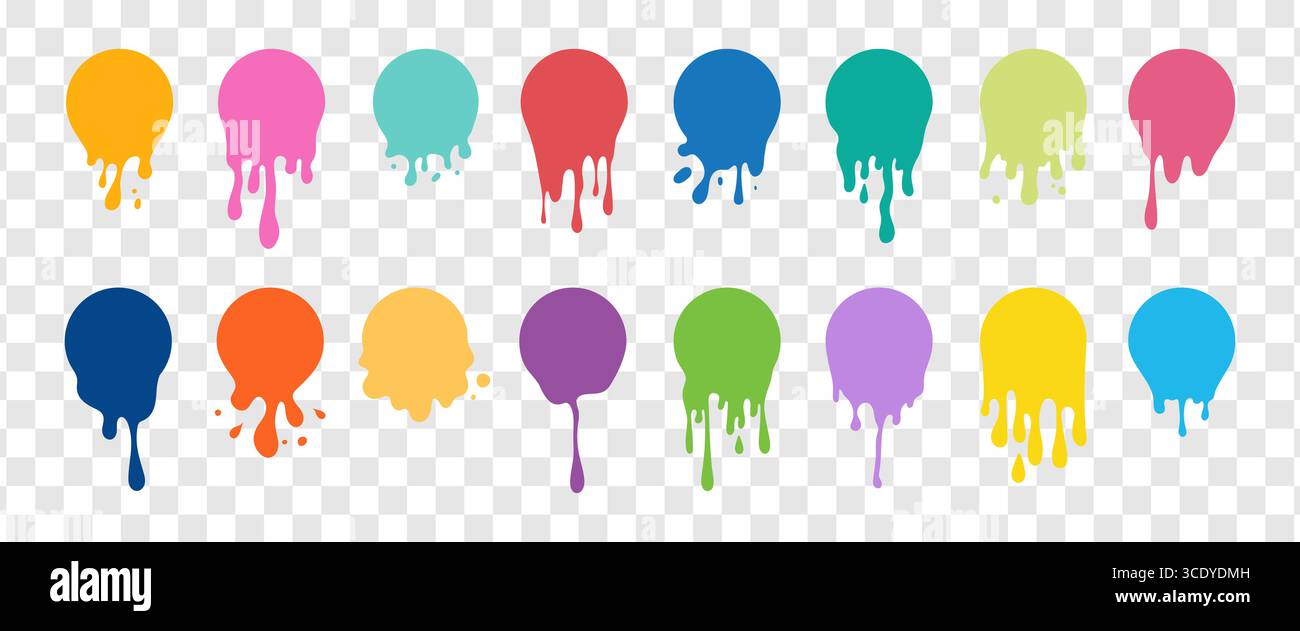 Bright flowing paint spots Stock Vector Images - Alamy