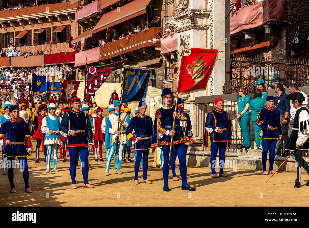 The Corteo Storico (Historical Procession) In The Piazza Del Campo, The ...