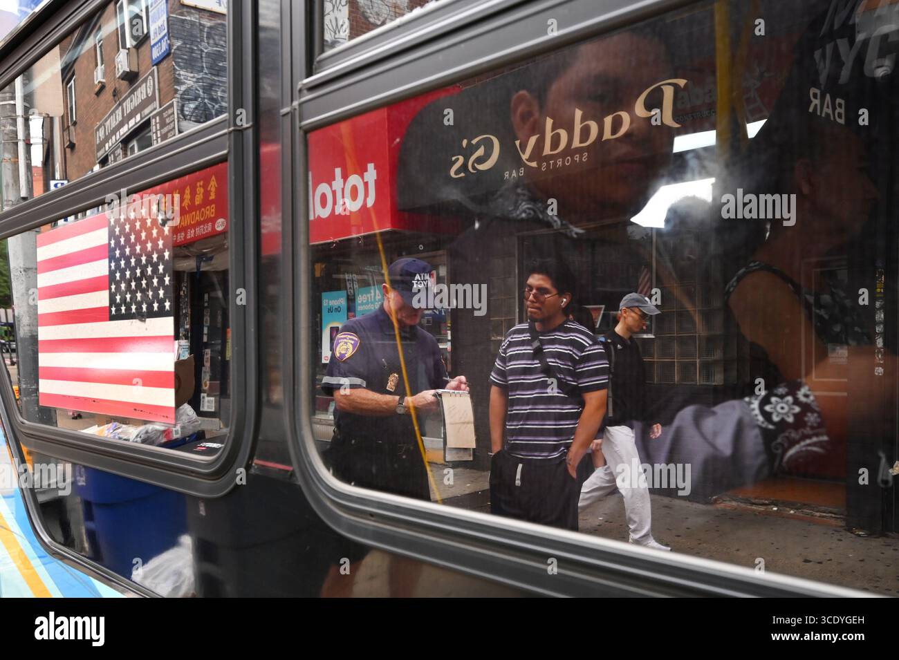 A member of the New York City Transit 'Eagle Team', part of the MTA ...