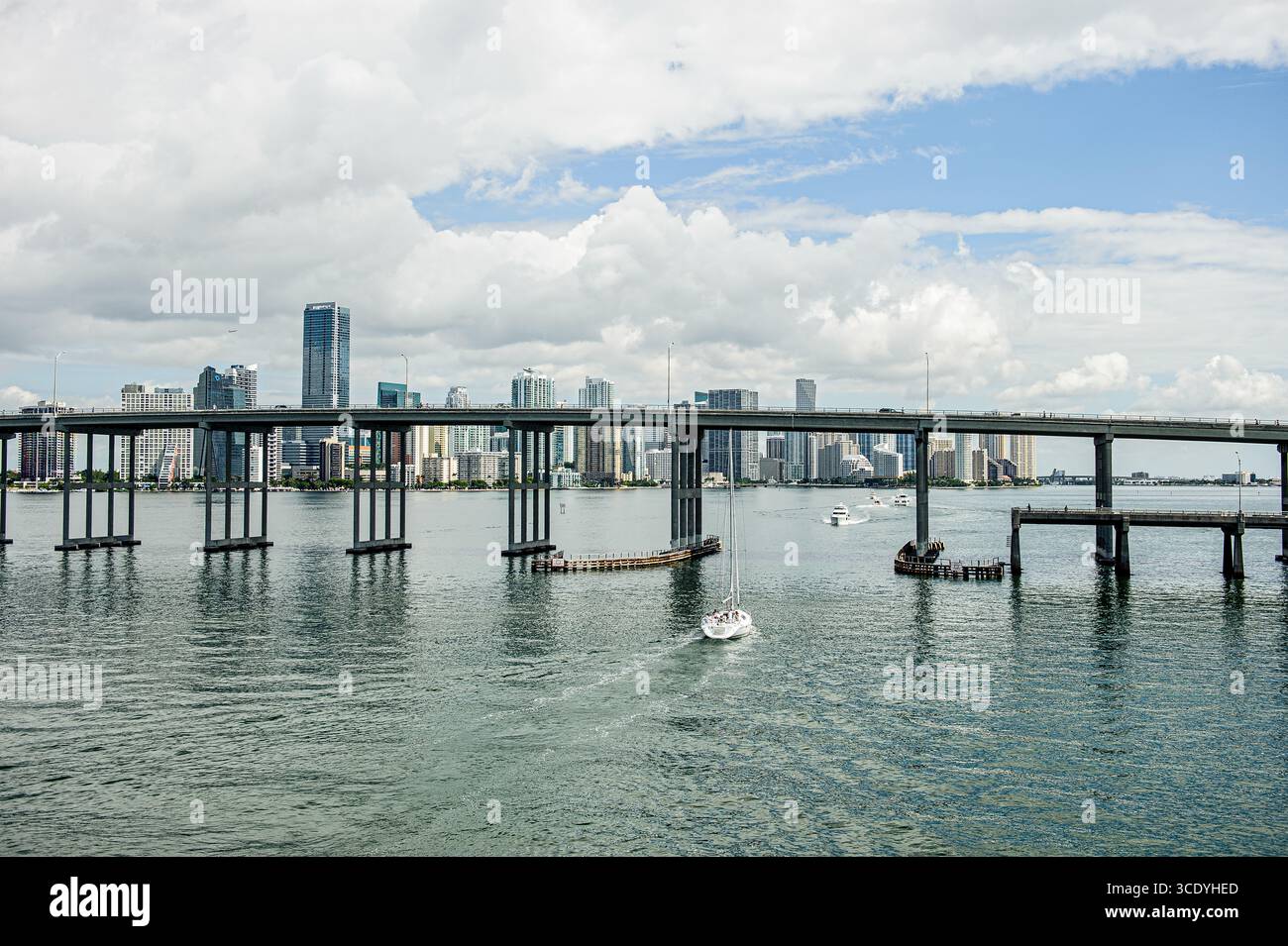 Stock images of Miami skyline. Helicopter Aerial View Miami City, South ...