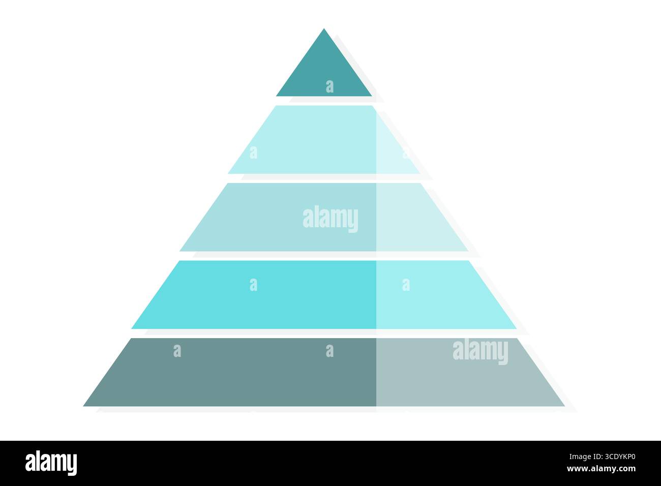 Blue Hierarchy Pyramid Chart Illustration Stock Vector Image & Art - Alamy