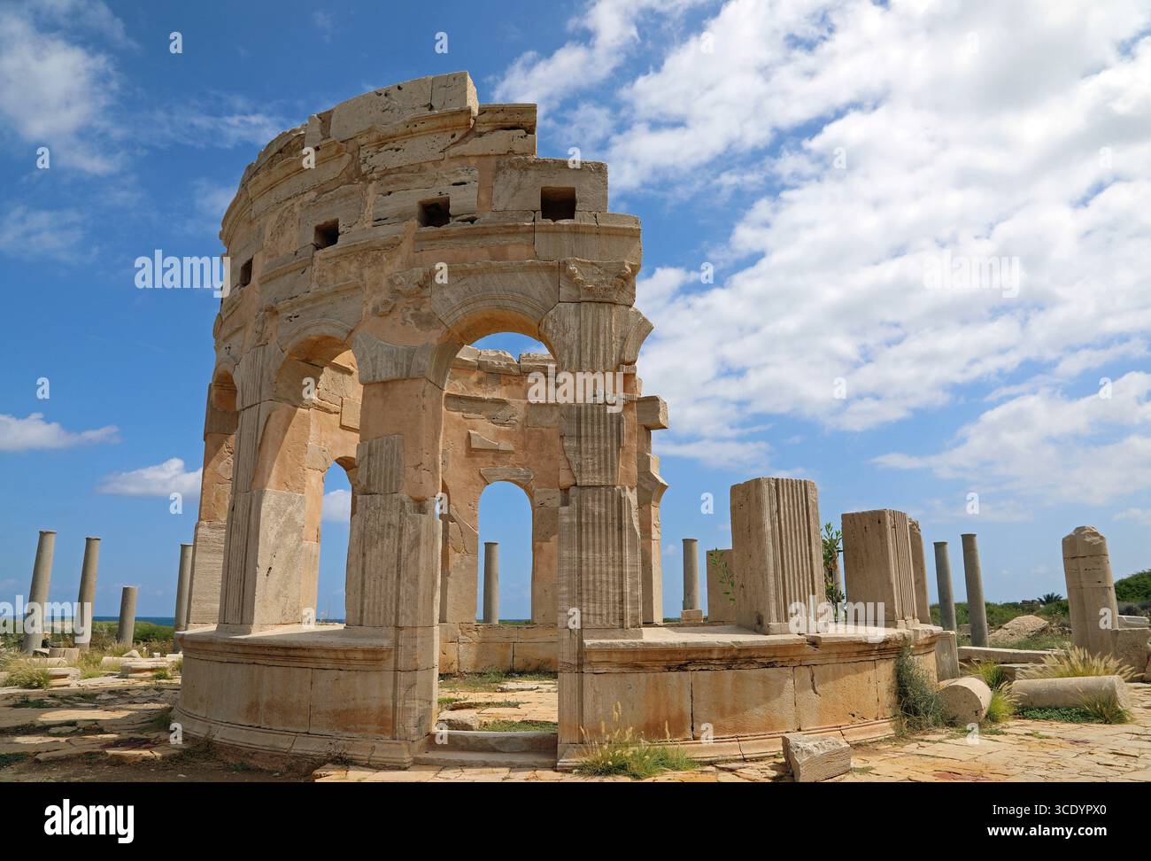Circular macellum of Leptis Magna Stock Photo - Alamy