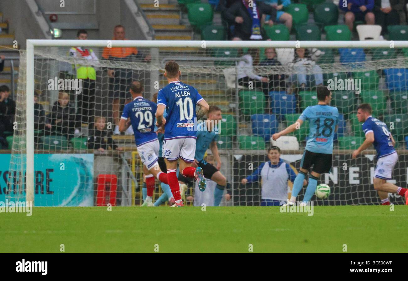 Windsor Park, Belfast, Northern Ireland, UK. 14 Aug 2025. UEFA Conference League - Qualifying ...