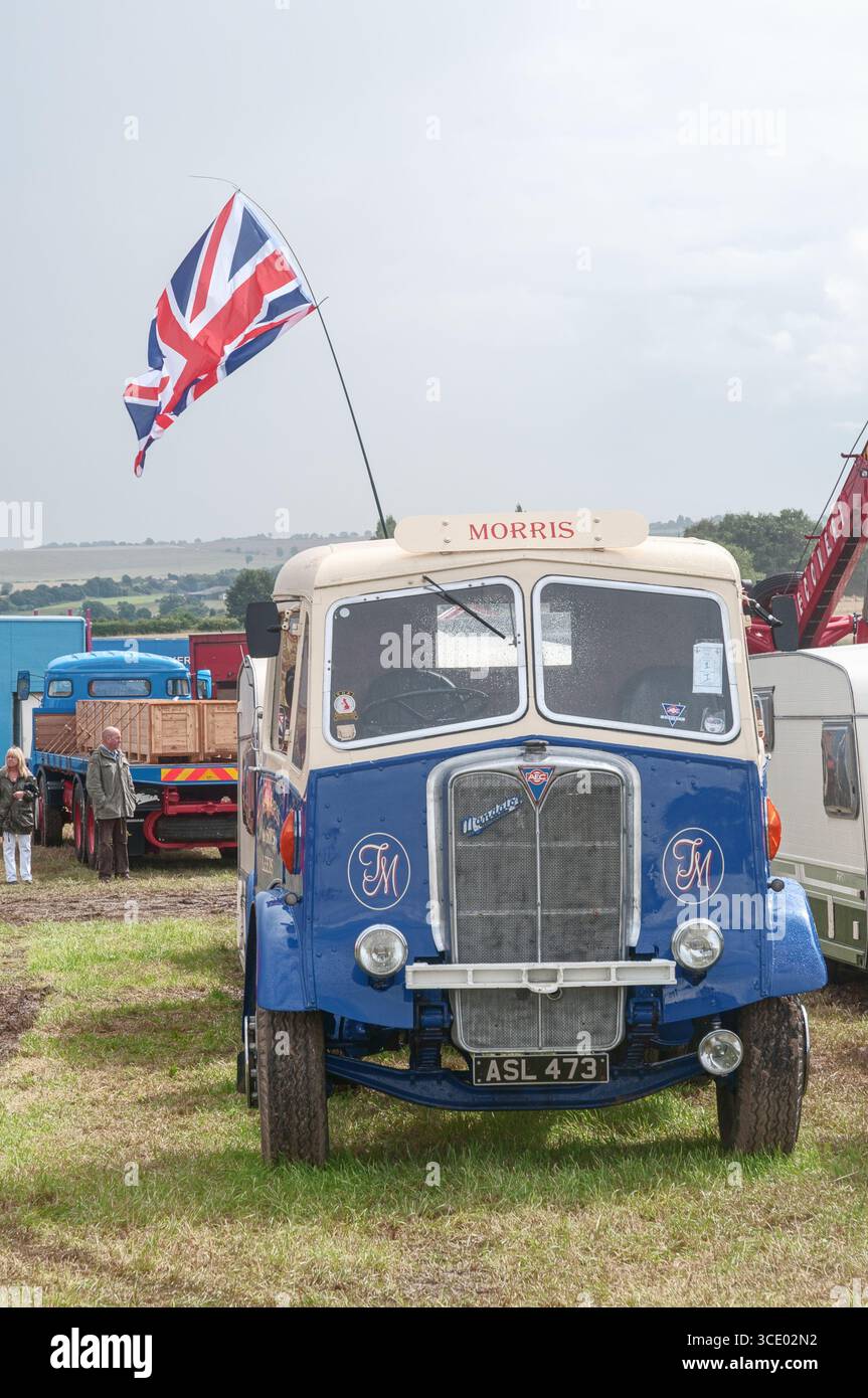 A blue 1953 AEC lorry at the Ackworth Steam and Historical Vehicle Show ...