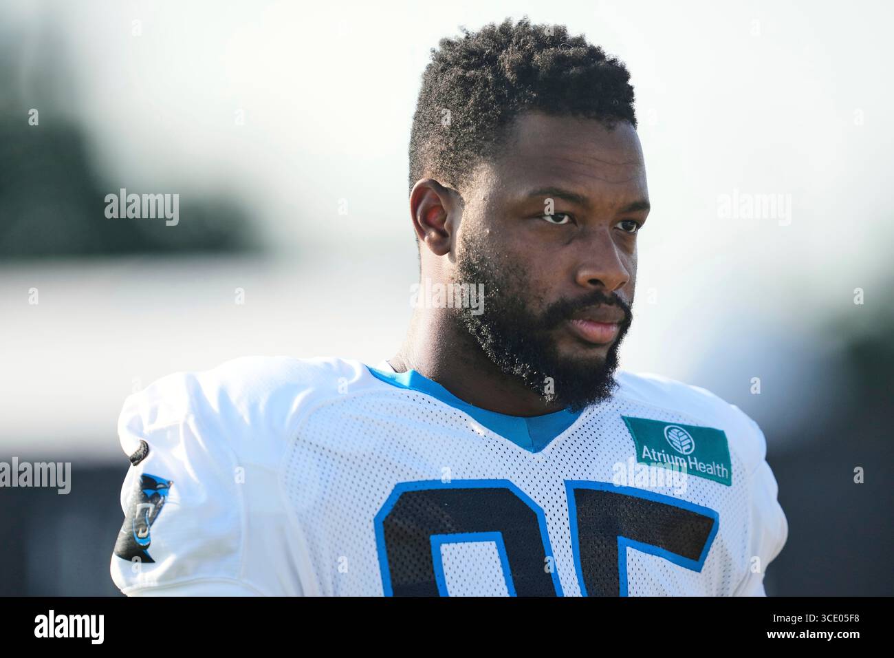 Carolina Panthers tight end James Mitchell arrives for a joint NFL ...