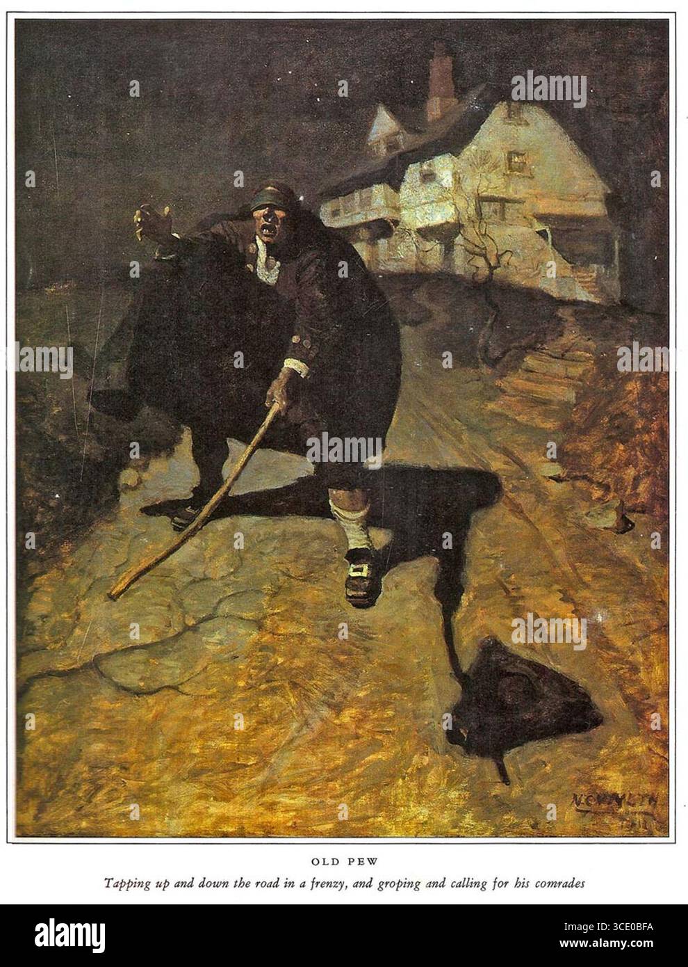 N. C. Wyeth - Treasure Island - Blind Pew Stock Photo - Alamy