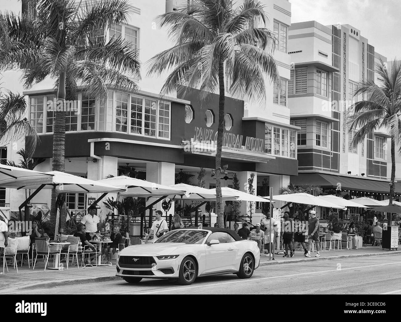Miami Beach, Florida USA - June 5, 2024: Ford Mustang EcoBoost yellow ...