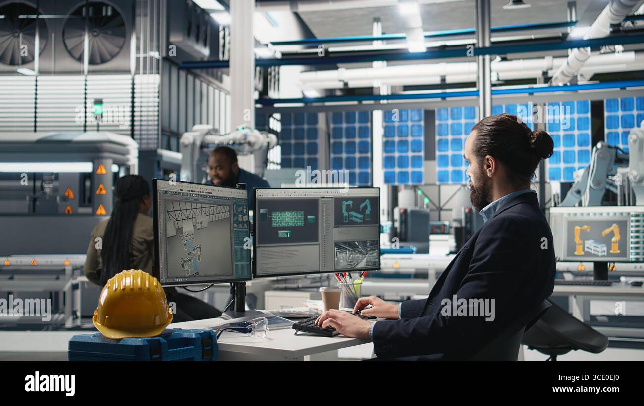 Professional inspector reviewing manufacturing process hi-res stock ...
