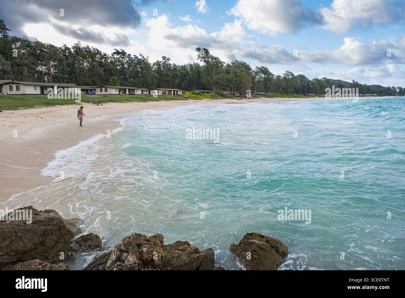 Rest and relaxation cabins on the beach at Bellows Air Force Station ...