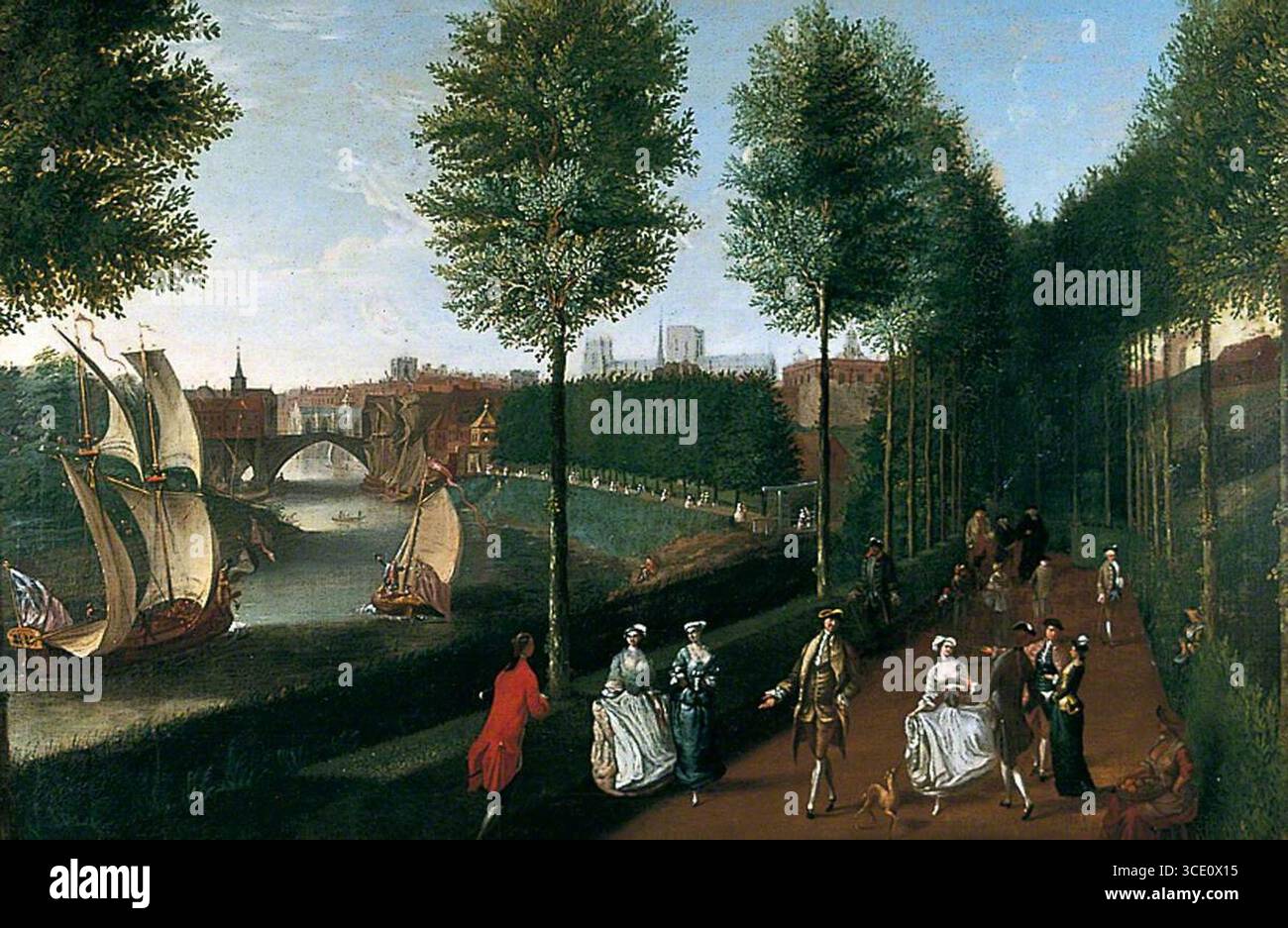 Nathan Drake (c.1728-1778) - The New Terrace Walk, York Stock Photo - Alamy