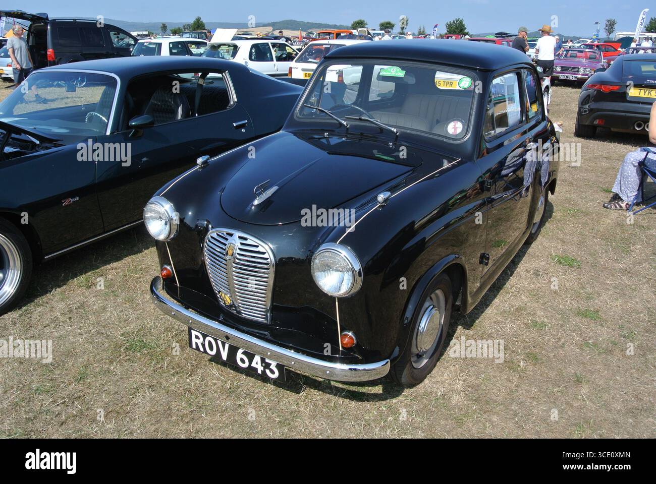 A 1955 Austin A30 parked on display at the Exmouth classic car show ...