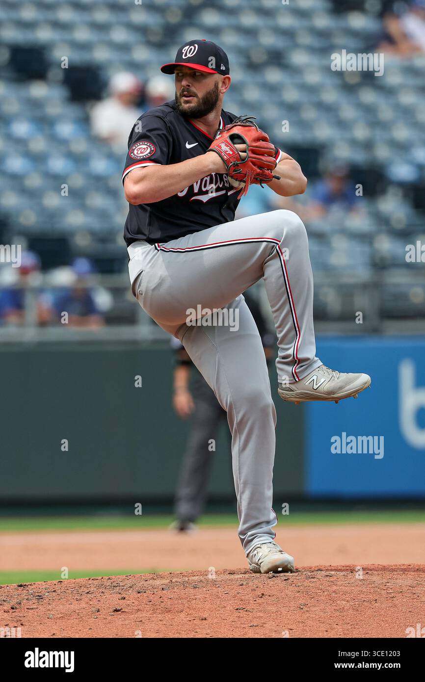 August 13, 2025: Washington Nationals relief pitcher Konnor Pilkington ...