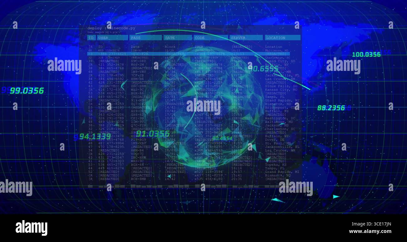 Displaying swirling neon data hi-res stock photography and images - Alamy