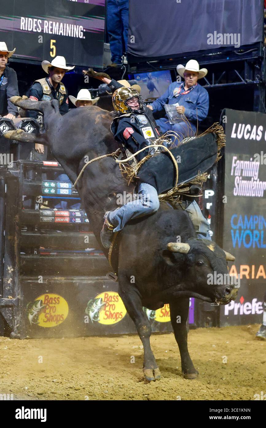 SUNRISE, FL - AUGUST 10: Texas Rattlers rider Brady Fielder is seen ...