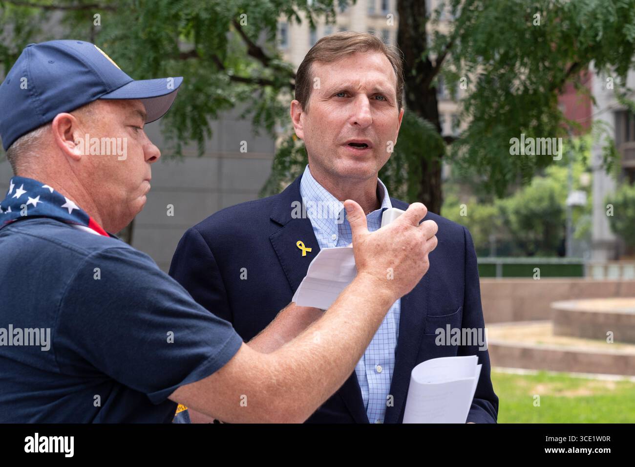 New York, NY, August 14, 2025: Congressman Dan Goldman speaks at the ...