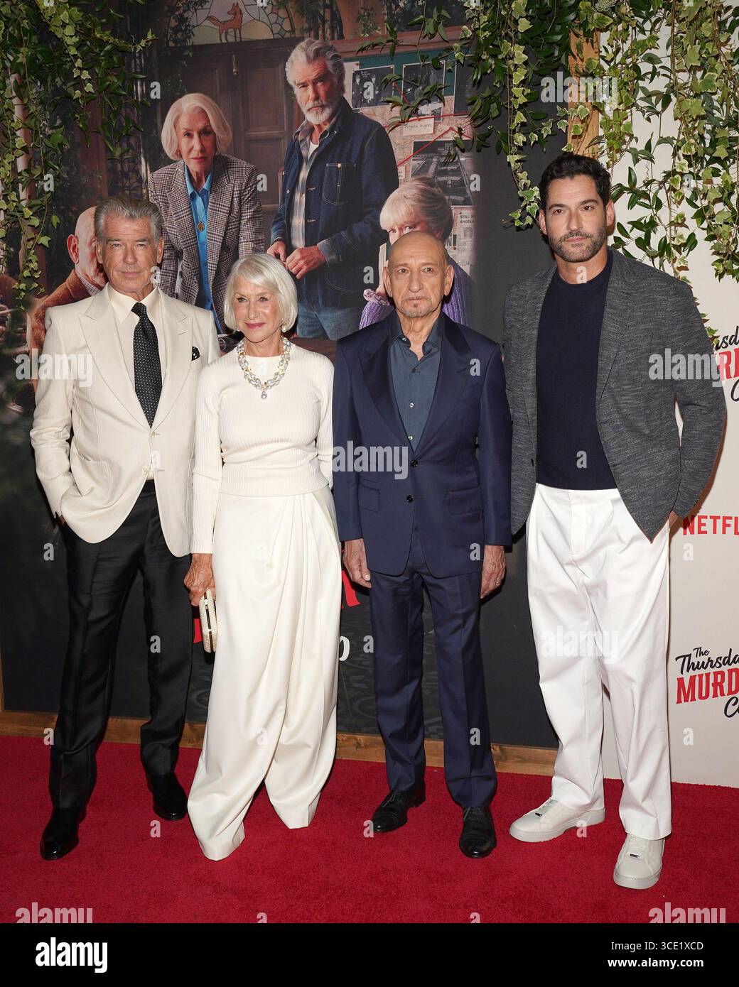 Ny. 14th Aug, 2025. Pierce Brosnan, Helen Mirren, Ben Kingsley, Tom ...