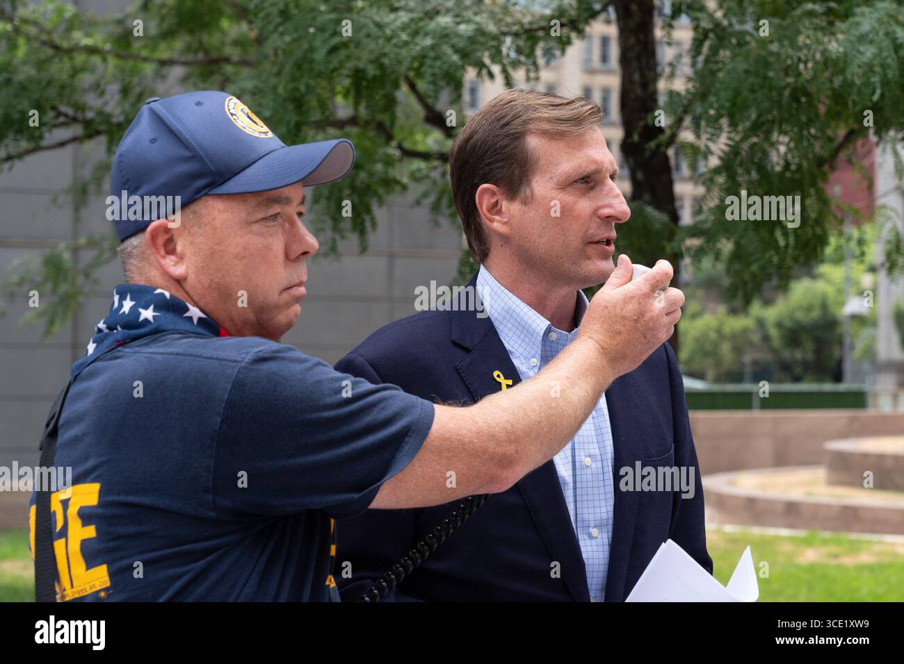Congressman Dan Goldman speaks at the rally on the 90th anniversary of ...