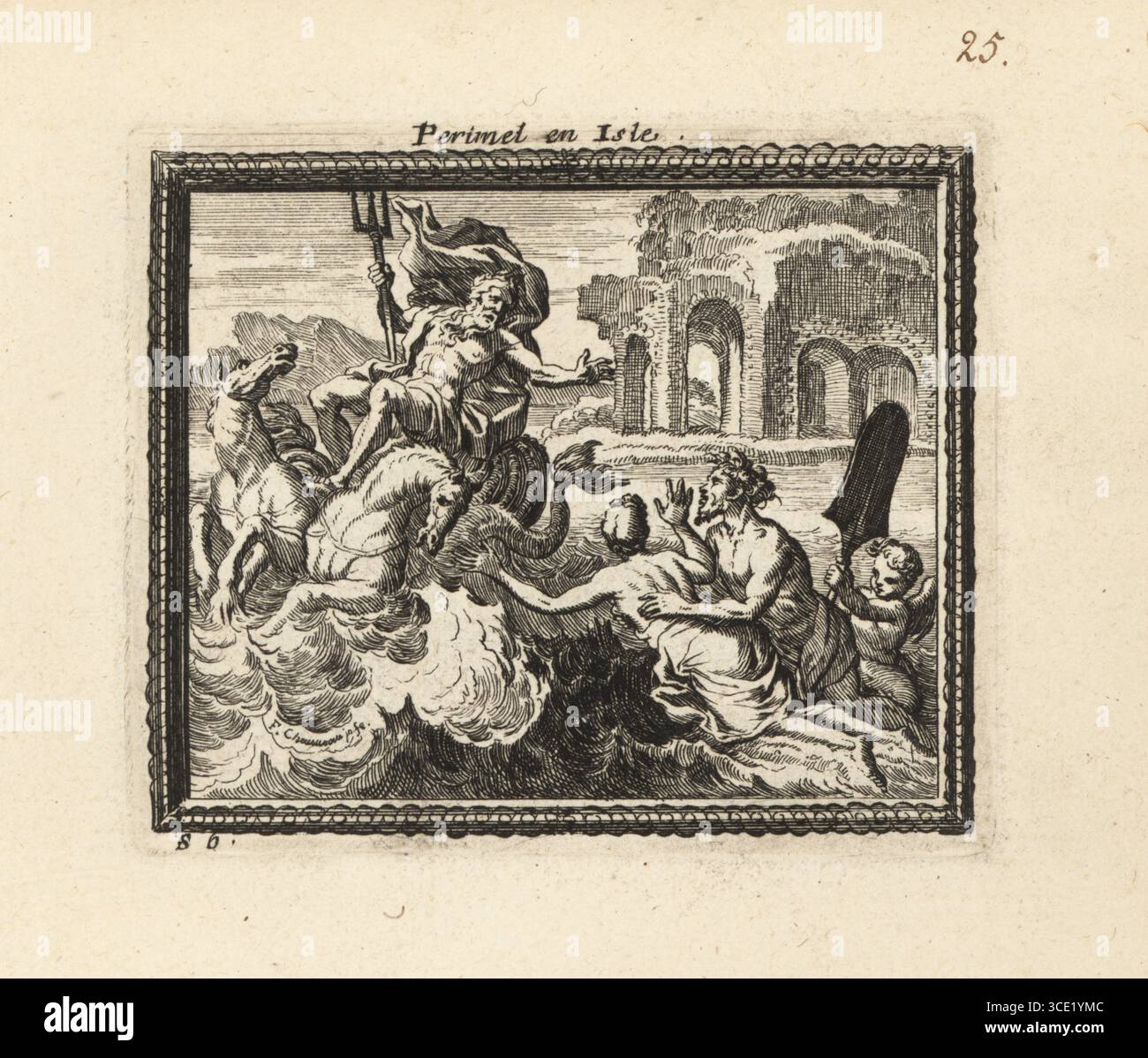 Sea god Poseidon transforming Perimele into an island. Daughter of ...