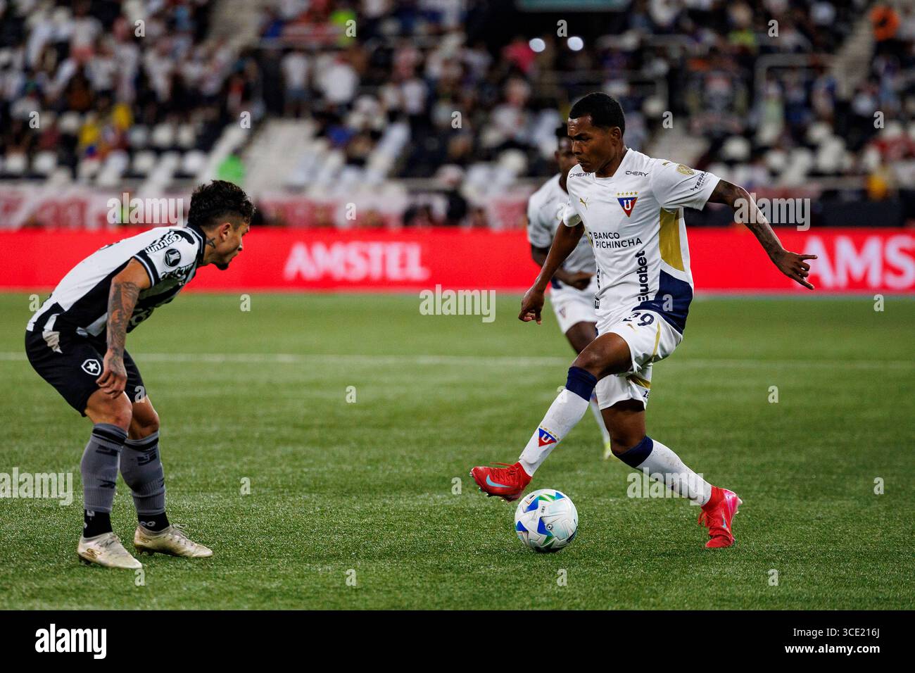 Rio de Janeiro, Brazil - August 14: Bryan Ramirez Leon of LDU Quito (R ...