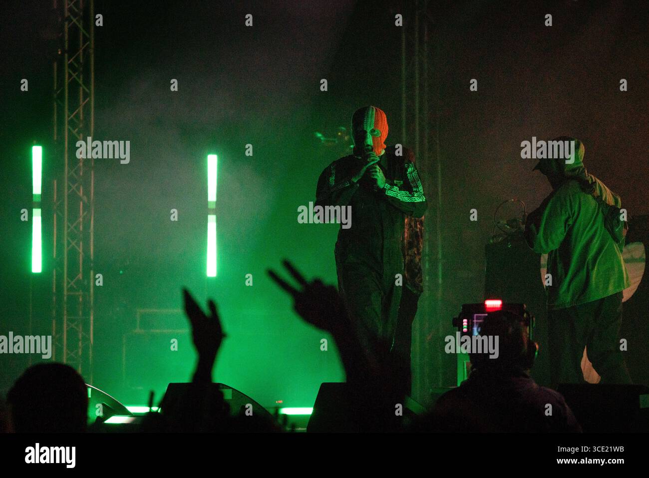 Brecon, Wales, UK, 14th August 2025. Kneecap headline on the Far Out ...