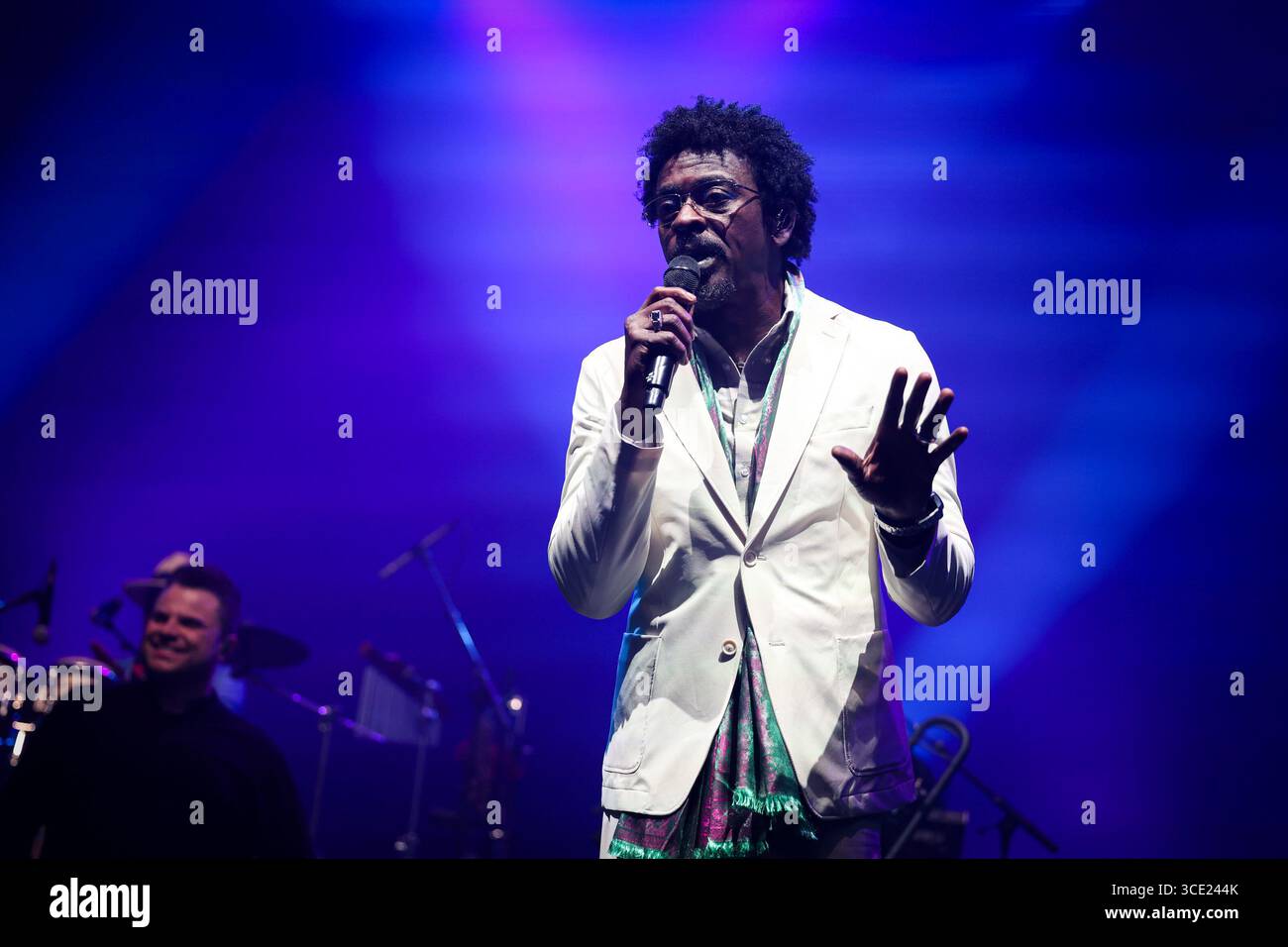 Brazilian singer Seu Jorge performs live on stage during the presentation of his new album Baile ...
