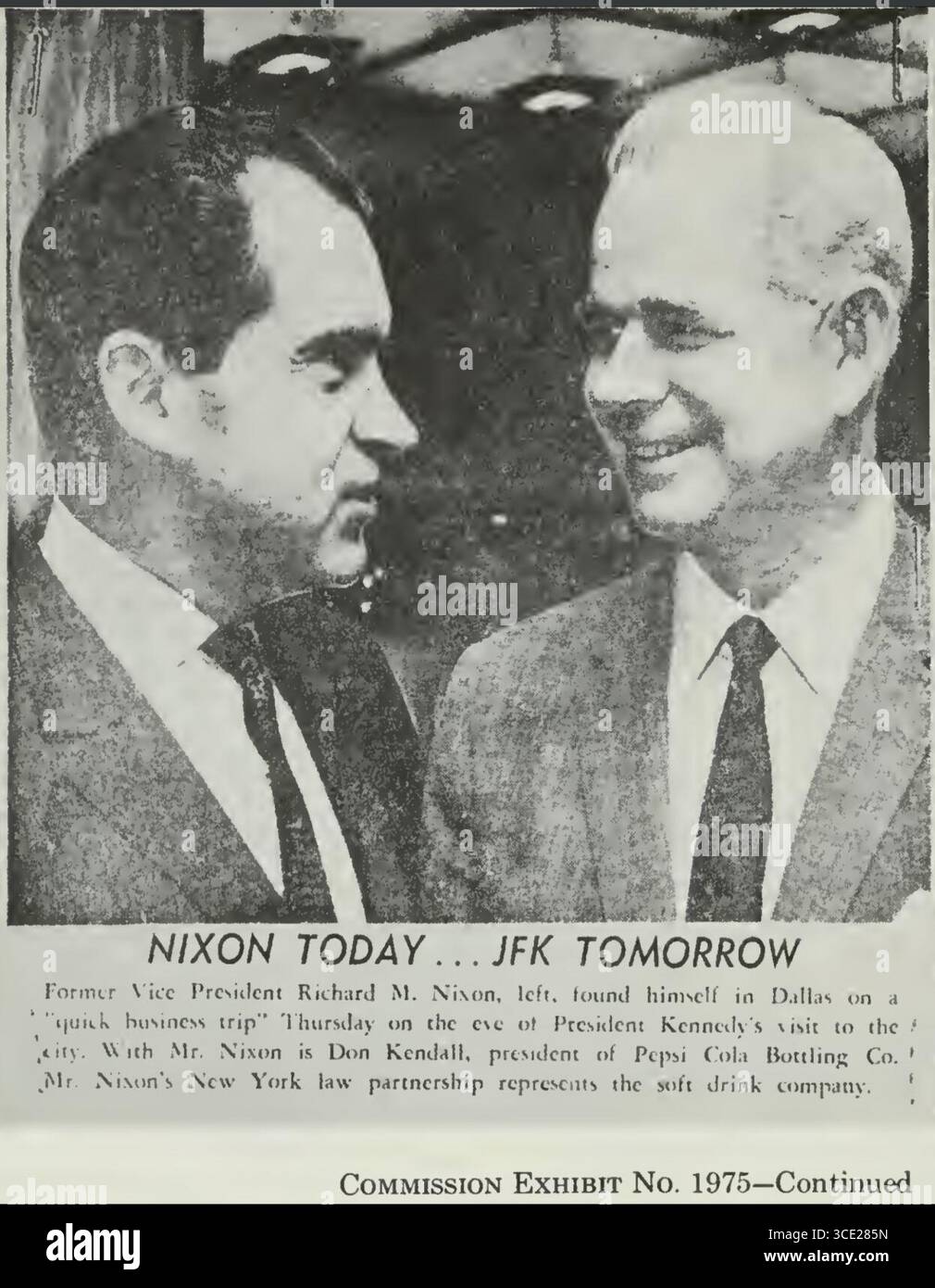 Nixon Dallas JFK Assassination 21 November 1963 Don Kendall Pepsi ...