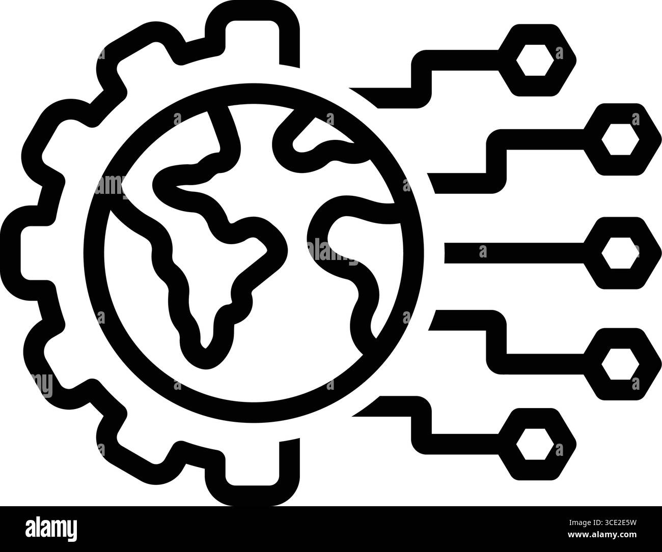 Digital transformation gear logo Stock Vector Images - Alamy