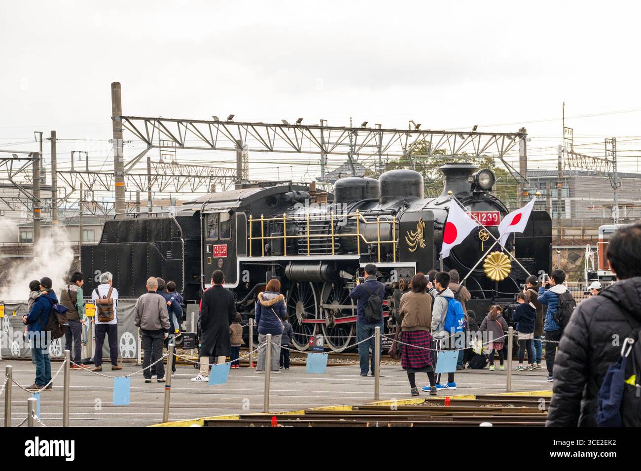 C51-239 passenger train steam locomotive, Steam Locomotive Plaza, Kyoto ...