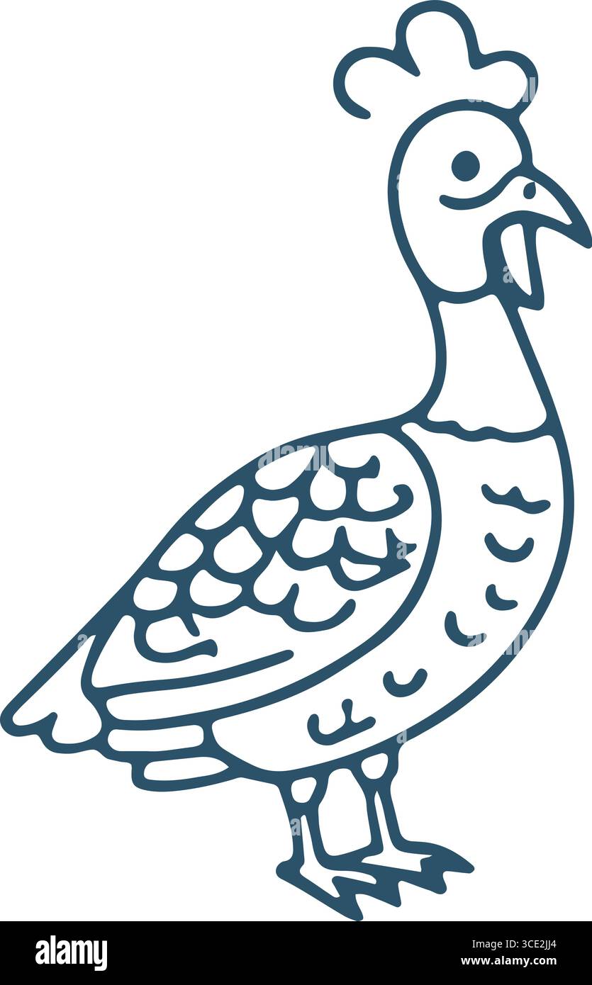 Bird line drawing hi-res stock photography and images - Alamy