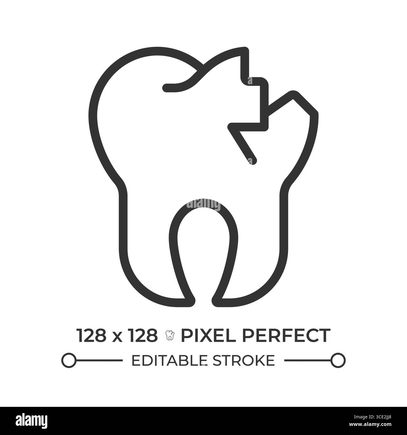 Illustration broken tooth dental Black and White Stock Photos & Images ...