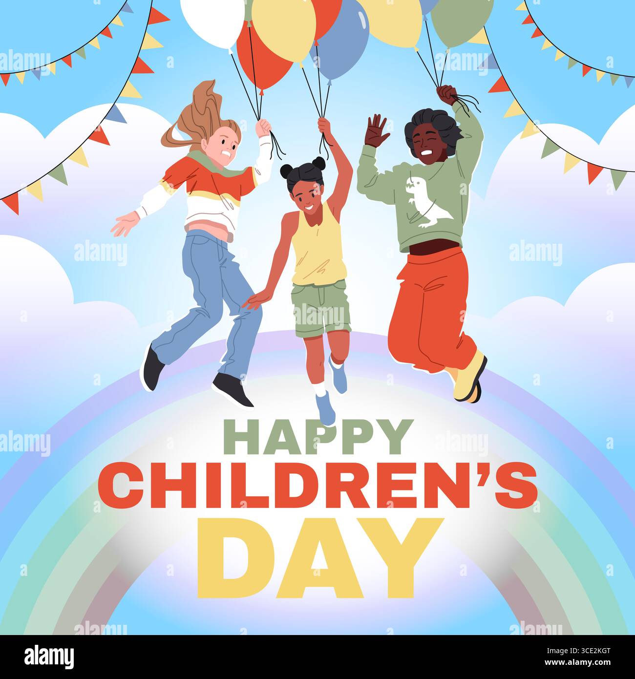 Happy friends fun play Stock Vector Images - Alamy