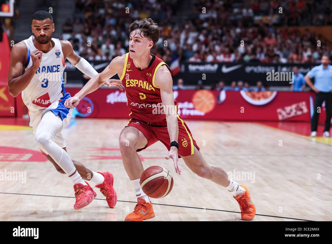 Mario Saint-Supery of Spain during the Friendly basketball match, City ...