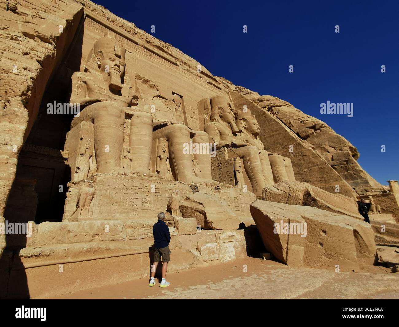 Temple of Ramses II, Abu Simbel, Egypt. Ancient rock-cut statues ...