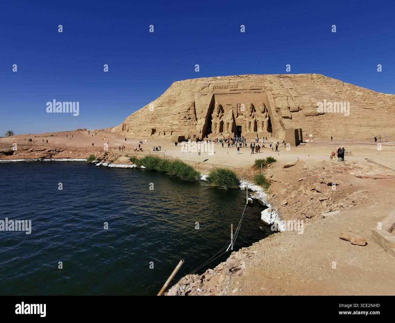Temple of Ramses II, Abu Simbel, Egypt. Ancient rock-cut statues ...