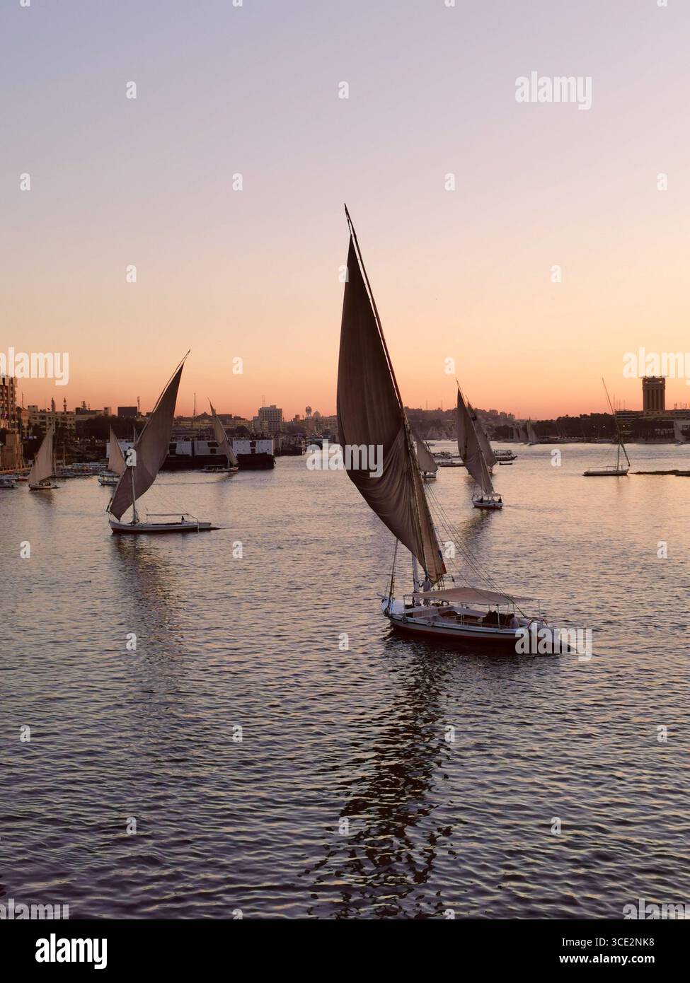 Twilight feluccas aswan hi-res stock photography and images - Alamy