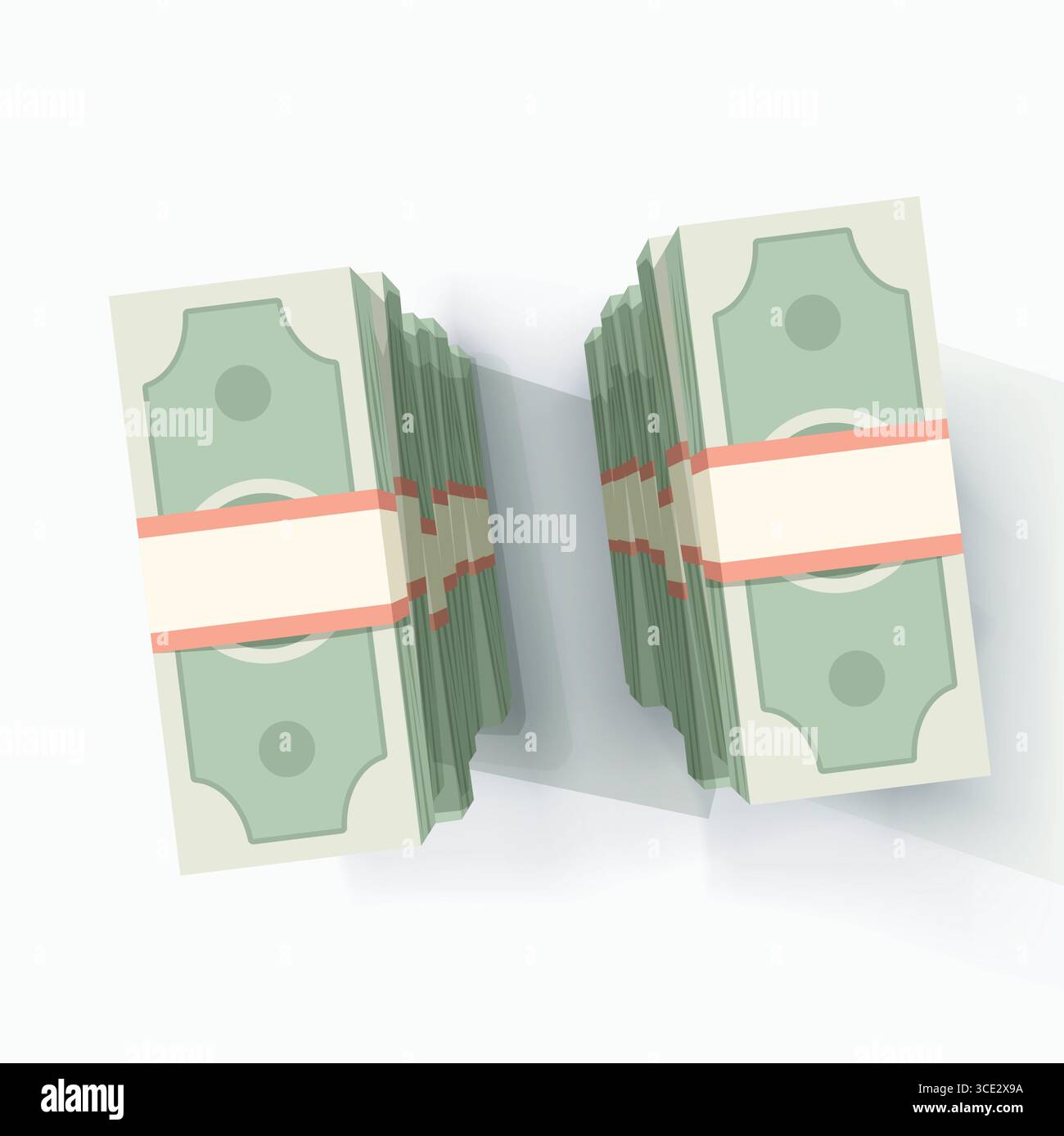 Money white background top view Stock Vector Images - Alamy