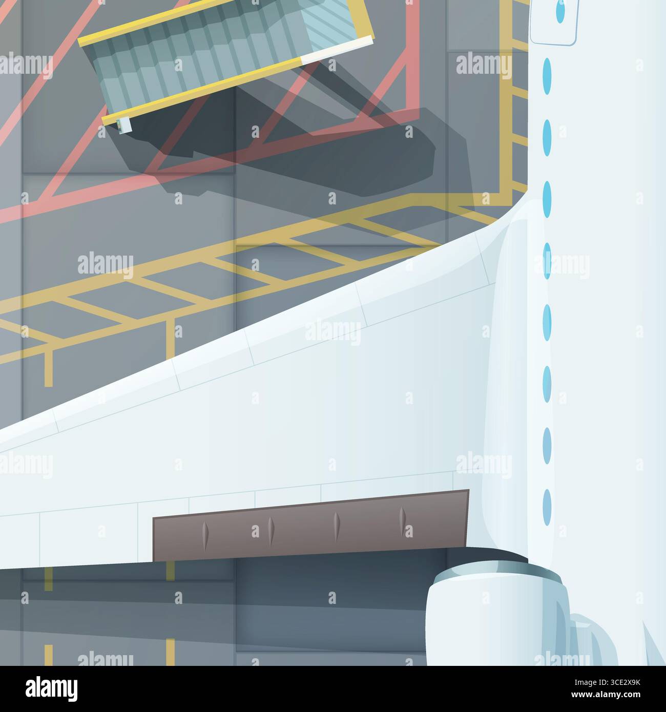 Airport terminal top view Stock Vector Images - Alamy